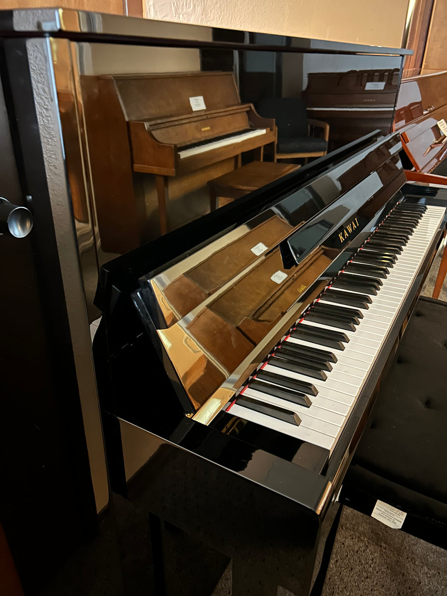 Kawai Studio Upright Piano-Model CX-21D-Ebony Polish – washingtonpianos
